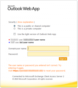 Exchange 2010 SP1 Outlook Web App login customizations. – Binaryspiral